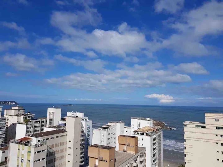 Flat Linda Vista A Uma Quadra Praia Pitangueiras - Guarujá