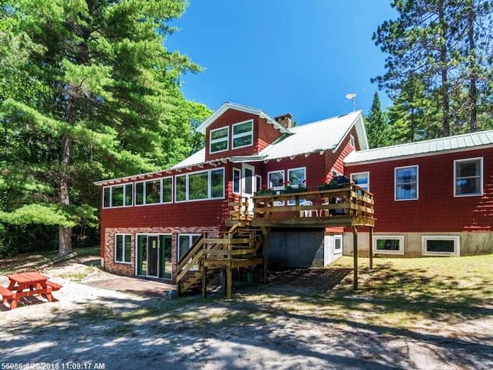 Lakefront Home With Sandy Walk In Beach - Sebago, ME