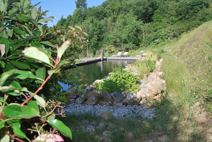 Hameau De Gîtes Avec Piscine Naturelle "Wangari" - Ardèche