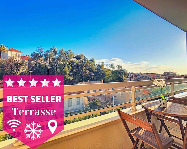 ❤️❤️ Cosy 2 Pièces ⭐️ Terrasse ⭐️Wifi⭐️ Cannes Centre❤️ - Cannes