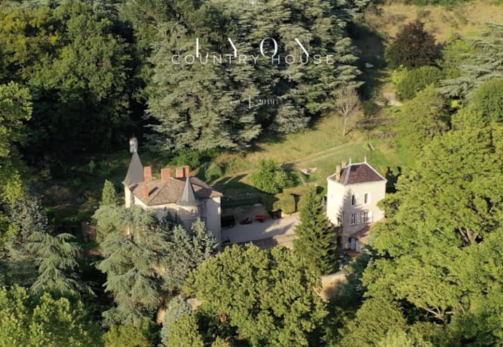 Lyon Country House Family Castle Above River Saone - Lyon