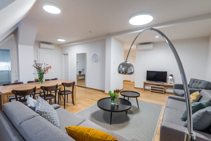 Wenceslas Deluxe: Spacious 1br W/ 2 Toilets & A/c - Prag
