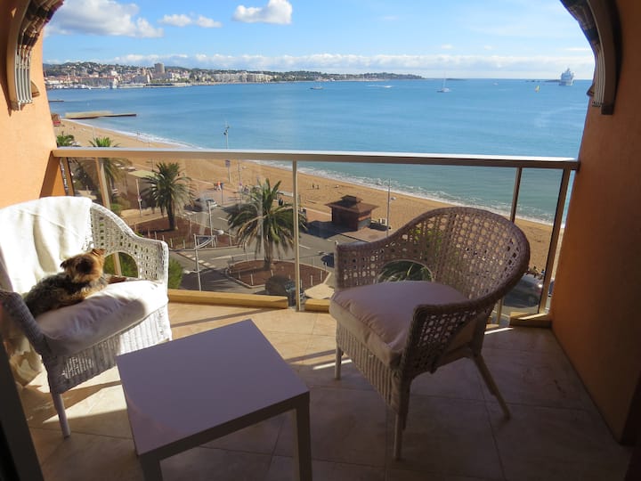 1 A 8 Pers, Face Plage, Clim, Linge, Wifi, Garage - Fréjus