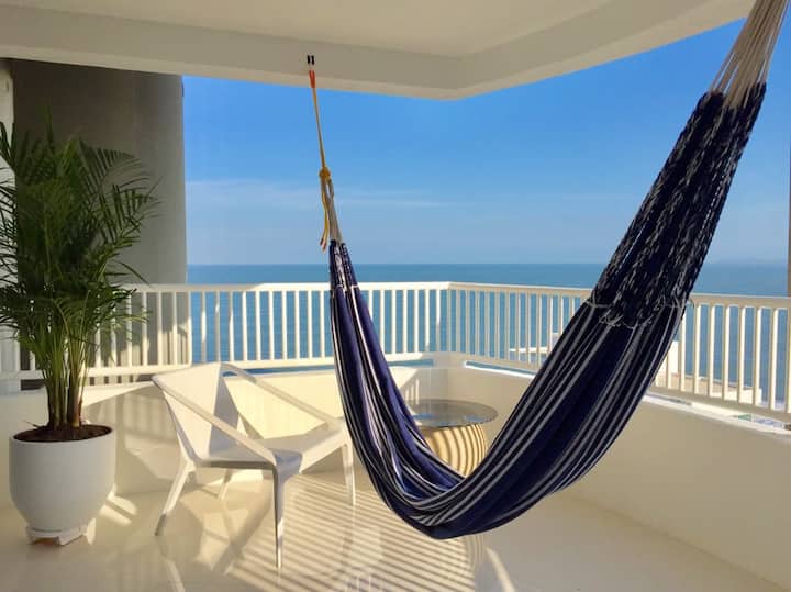 Brisas Del Mar - Panoramic Sea View Apartment - Cartagena