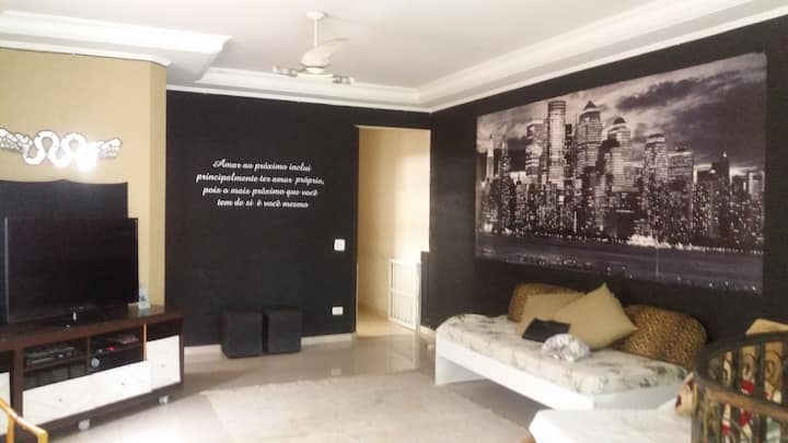 #Quarto Amplo Suite Em Santos Casa Estilo Pousada - サントス