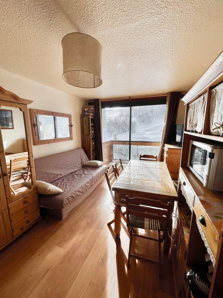 Studio 5 Personnes Balcon Vue Piste Le Corbier - Le Corbier