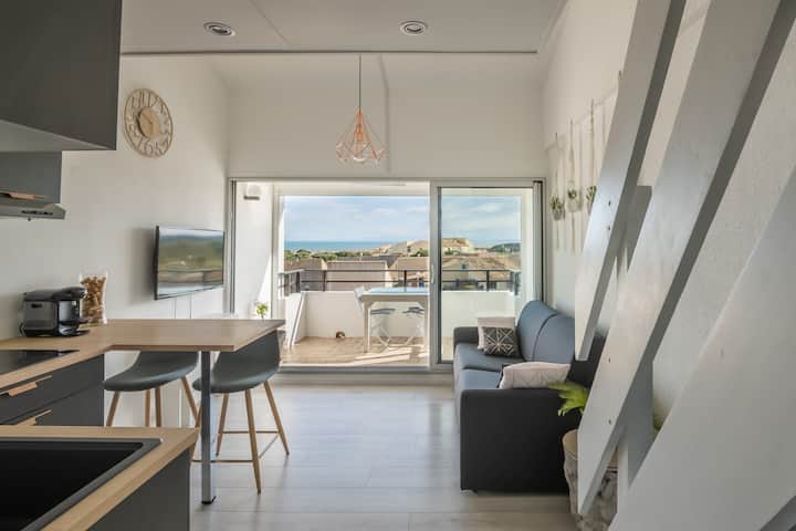 Appartement Cosy Plein Sud, Belle Vue Mer/montagne - Saint-Pierre-la-Mer