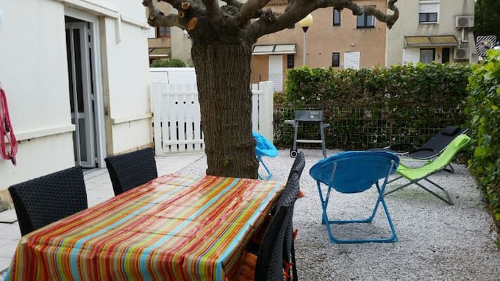 Appt 2 Couchages Avec Jardin, Clim, Wifi - Valras-Plage