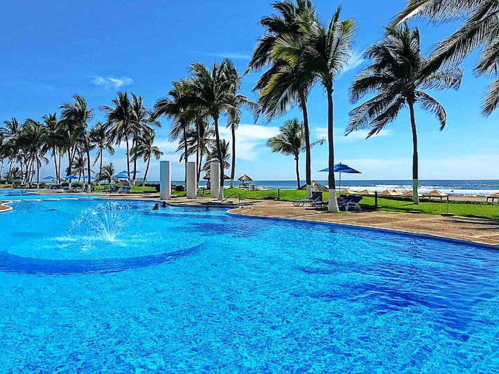 Depa Con Vista Al Mar Y Playa Privada-mayan Island - Acapulco