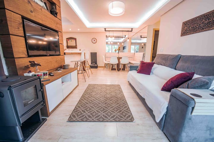 Tranquilidade E Conforto - Apartamento Com Lareira - Canela