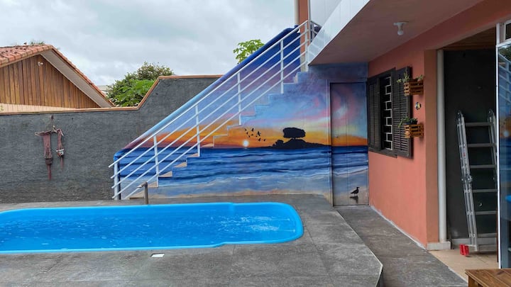 Casa Aconchego Com Arte Perto Do Mar - Guaratuba