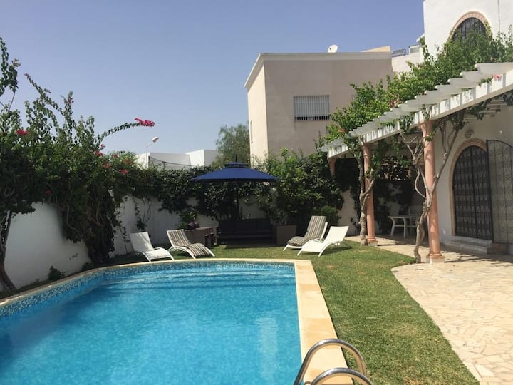 Villa Skander Avec Piscine à Hammamet Yasmine - Tunisia