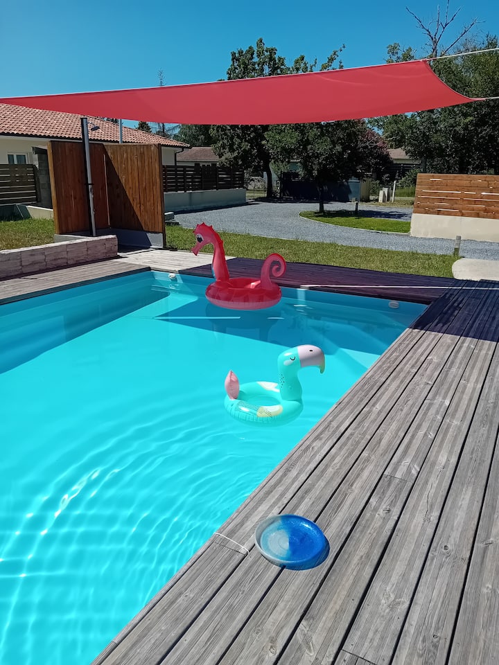 Chalet 1 A 4 P Expo Sud  Avec Accès Piscine - Landes