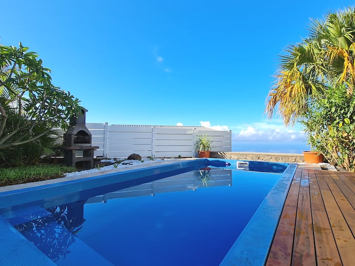 Kaz Avec Spa Et Piscine Chauffée, Superbe Vue Mer - La Réunion