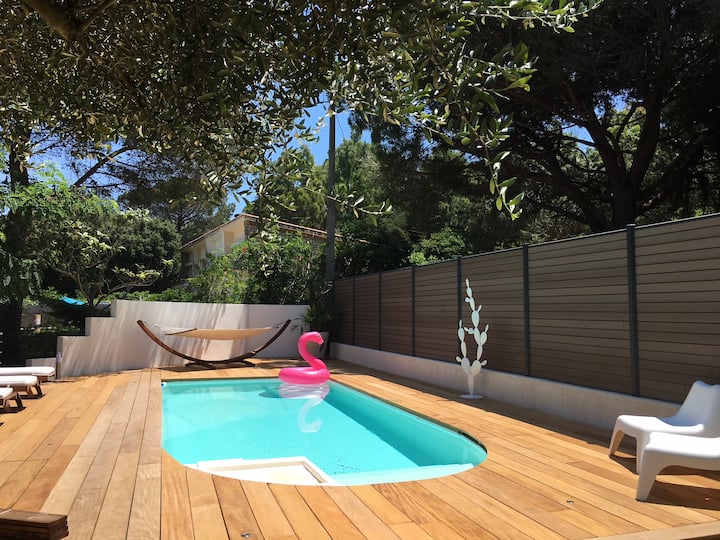 Villa Plage à Pied Piscine Privée 11 Pers - Le Lavandou
