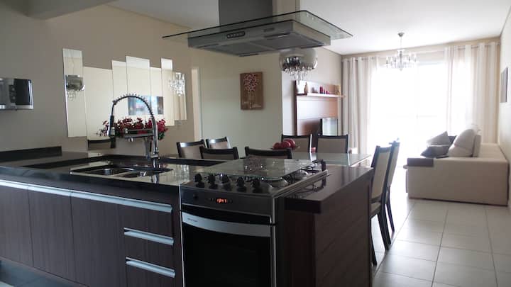 Lindo Apt Resort 3 Quartos 2 Suite 2 Vaga Asturias - Guarujá