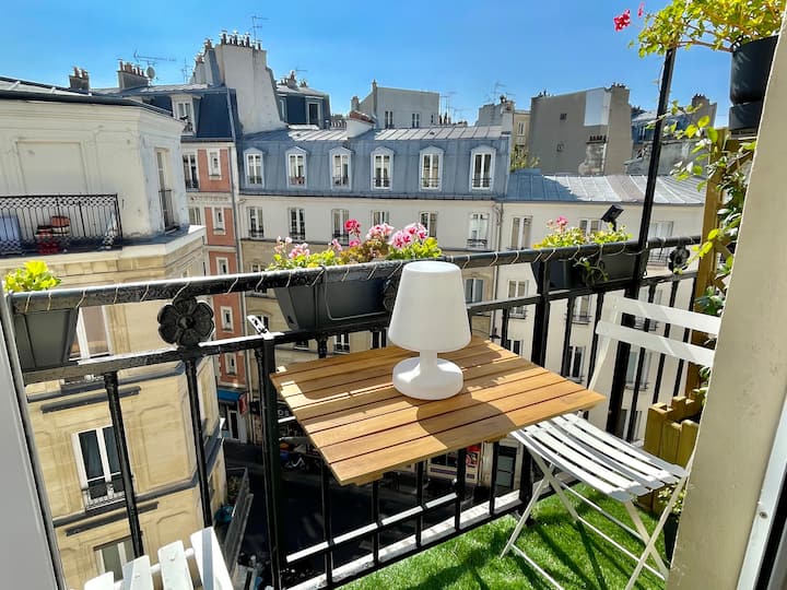 Fully Renovated 1 Bedroom -Paris Rooftop View-2ppl - Parigi