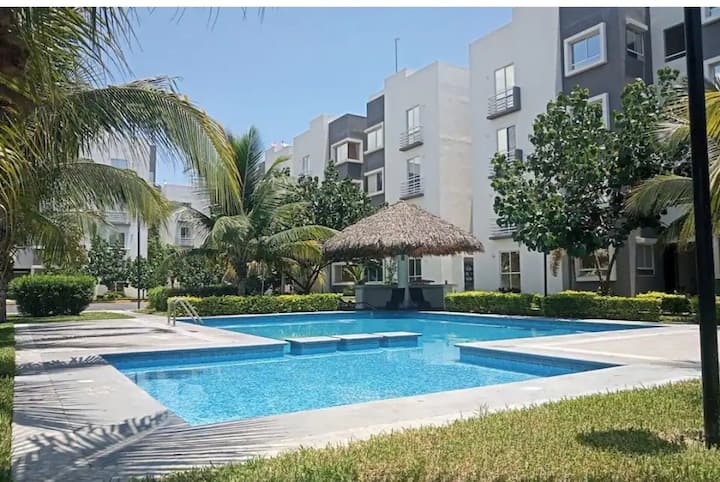 Hermoso Departamento Con Alberca - Costa Dorada