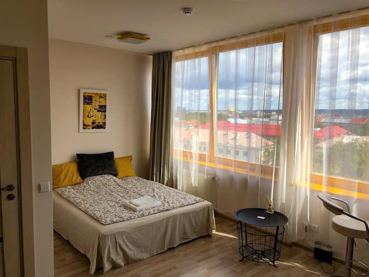 Cozy Studio Apartment With A Beautiful View - Vilnius