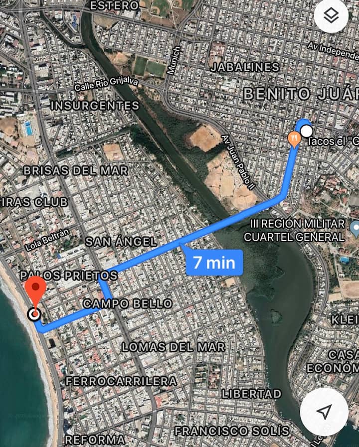 Departamento-atardecer (7min Del Malecón En Carro) - Mazatlán