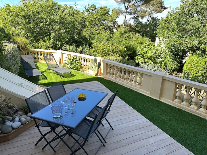 T2 Climatisé  Jardin Piscine Parkingprivé - Six-Fours-les-Plages