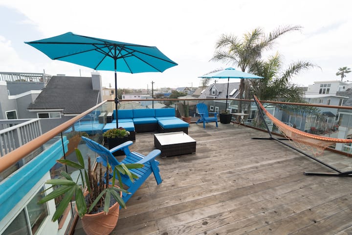 Mission Beach Surf 2b/2b - Office, Rooftop Deck! - Shell Beach, San Diego