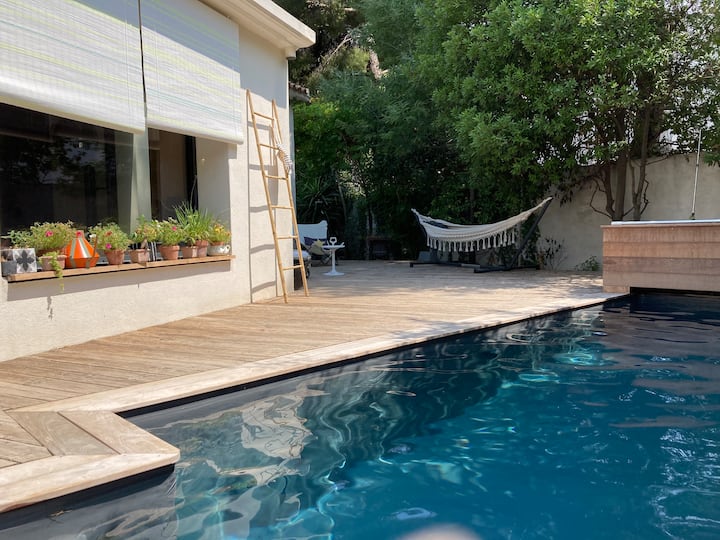 Villa «&nbsp;B&nbsp;» Piscine, Arceaux/agriculture, Famille - Montpellier