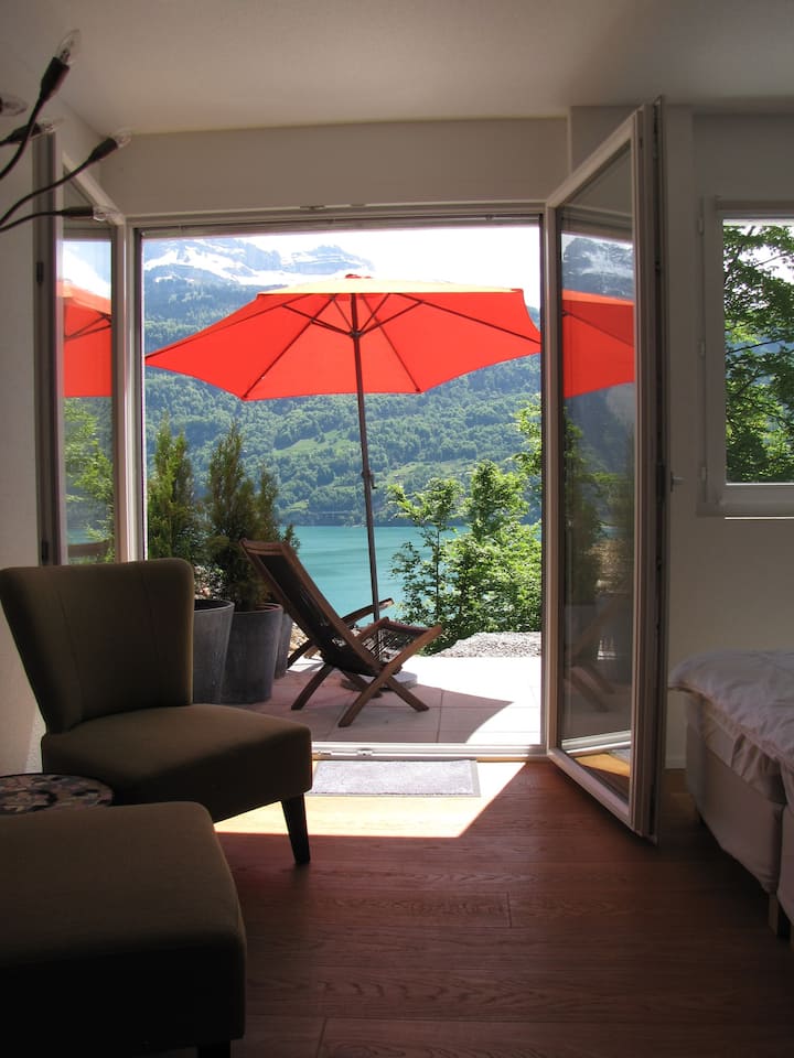 Zimmer Mit Küchenecke (Ohne Herd) + Bad + Terrasse - Brienz