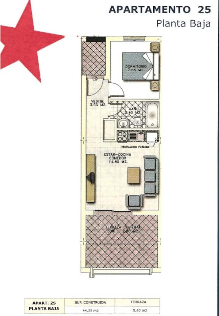 Apartamento 1 Habitación Con Piscina Y Aire Nº25 - Vera