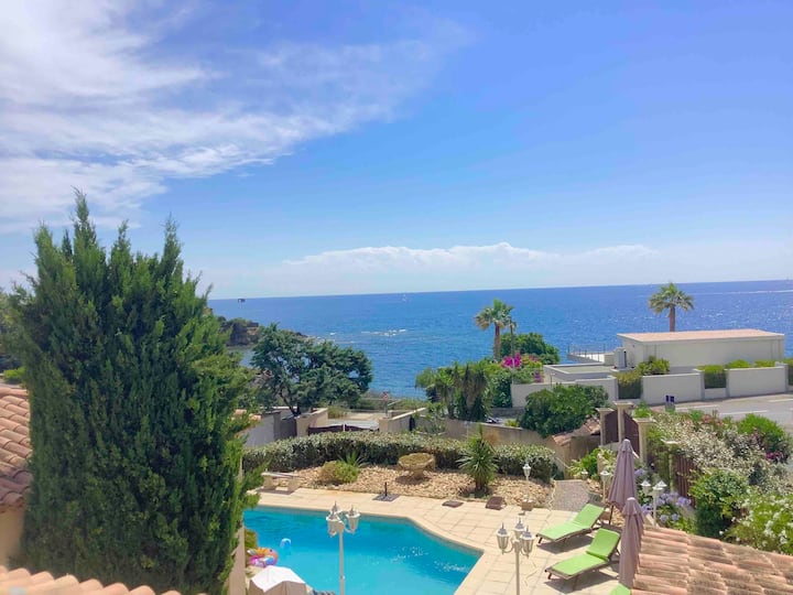 Appartement 4p Dans Villa Avec Piscine Bord De Mer - Costa Azul