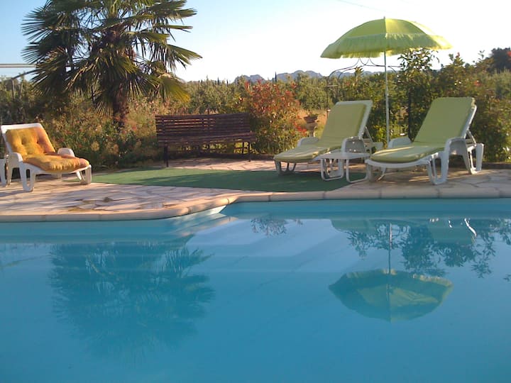 Face Aux Alpilles Location Avec Jardin Piscine - Eygalières
