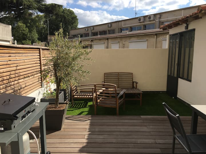 Clim + Terrasse + Gare/comédie 100 M - Palavas-les-Flots