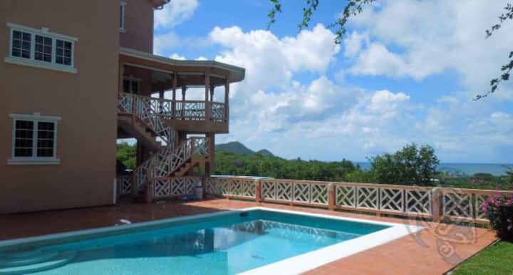 Maison Cherie W/ Private Pool+panoramic Ocean View - 聖露西亞