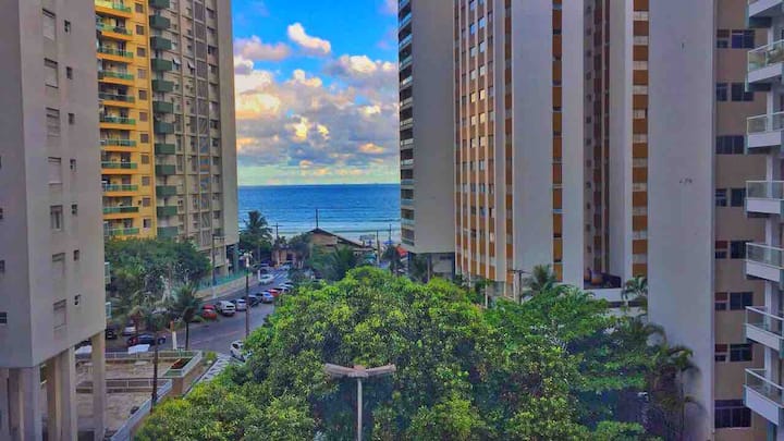 Apê Em Pitangueiras Com Ampla Vista Para O Mar - Guarujá
