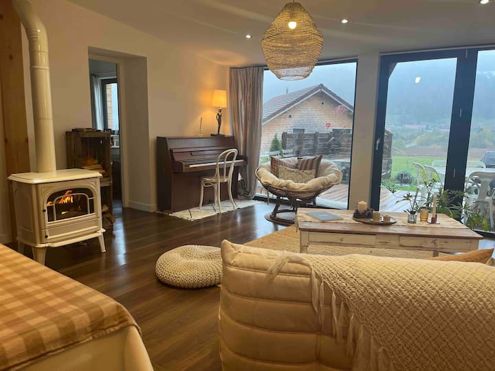 Chaleureux Chalet Avec Sauna-la Cabane Des Sources - Bois-d'Amont