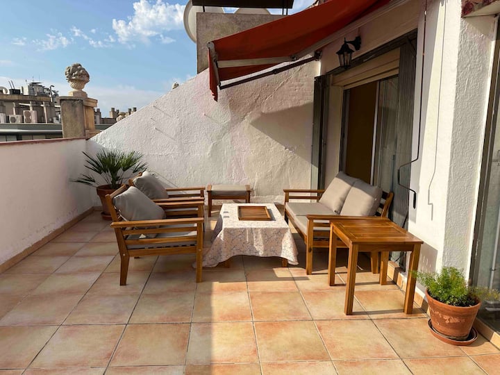 Big Sunny Terrace With The City Views - Barcelona