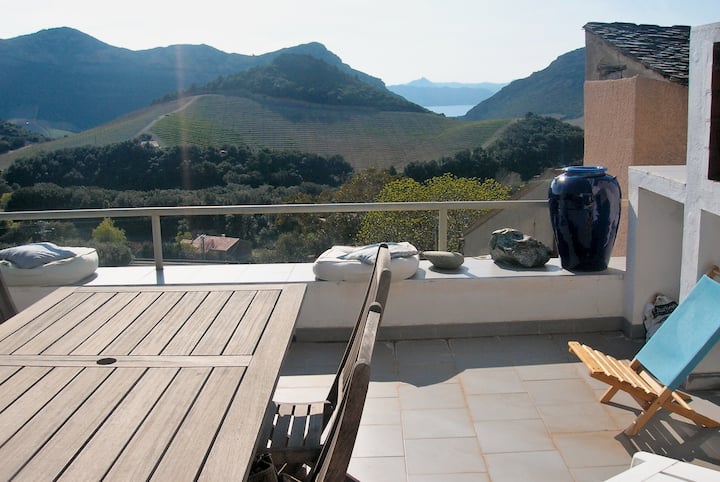 Maison Au Paysage De Mer Et Vigne - Patrimonio