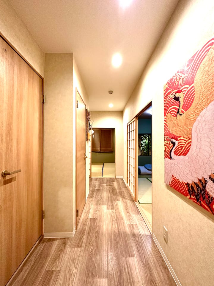 Near Namba｜metro 2min｜50m² Jp-style ｜Garden View - Osaka