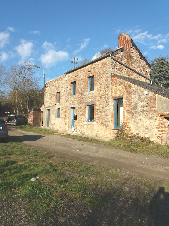 La Maison Bleue Adossée à La Colline... - Hastière