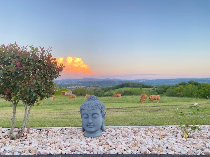 Jolie Chambre Privée Avec Vue Imprenable - Beaulieu-sur-Dordogne