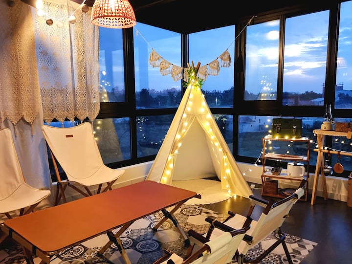 [어느날제주-협재] 프라이빗 3층독채/실내캠핑존/아름다운 일몰 협재 & 금능 - South Korea