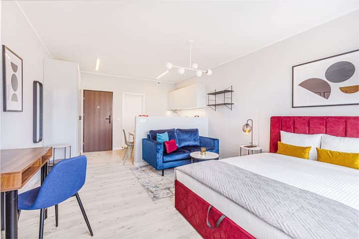 105.2 Modern Studio - Coworking - River View - Warsaw