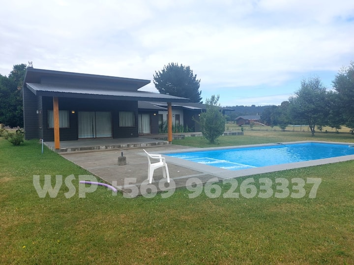Cabaña Grande Piscina Y Tinaja Privada - Araucanía
