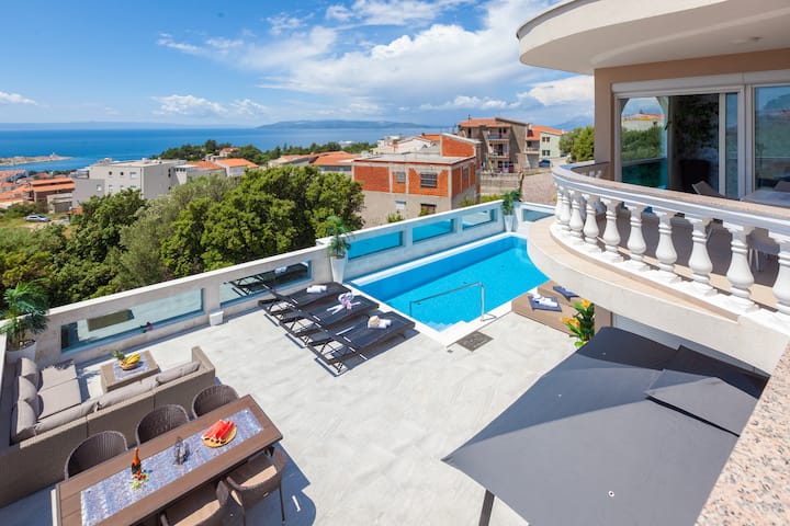 Beautiful Sea View Apt. Ela Balcony - Makarska