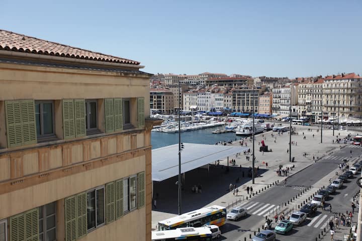 T2 Lumineux Balcon Vue Vieux Port - Marseille
