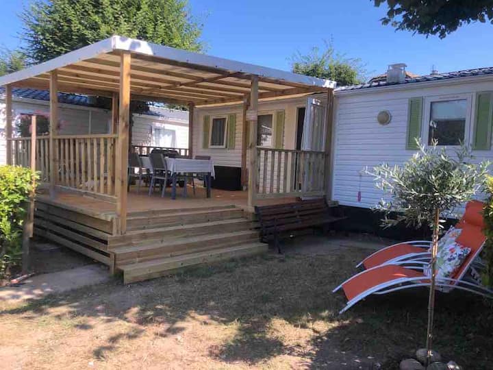 Camping 3*** Grand Mobil-home Confortable - Lac d'Aiguebelette