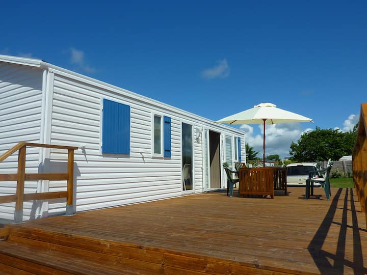 Bungalow Sur Terrain Clos Très Calme Proche Plages - Étel