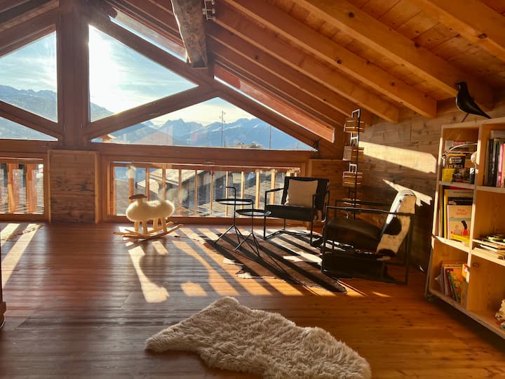 Chalet Authentique Et Spacieux - Nax