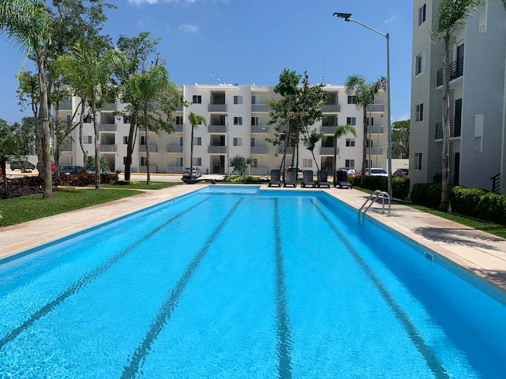 Comodo Depto En Planta Baja A 15 Min De La 5ta - Playa del Carmen