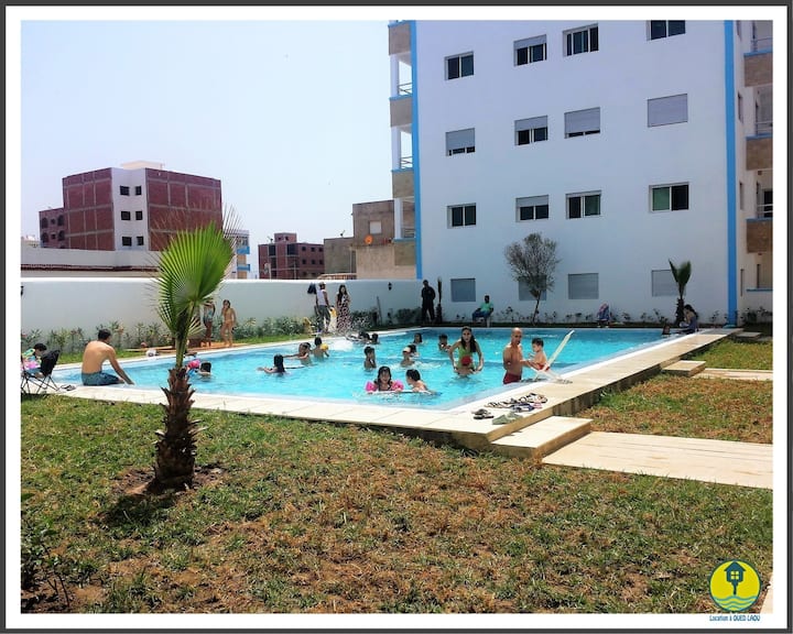 Panoramique à 20 Pass De La Plage Et Avec Piscine - Oued Laou